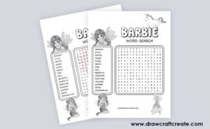 Free Printable Barbie Word Search - Draw Craft Create