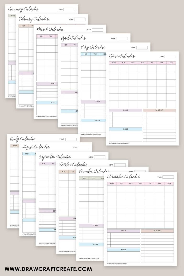 Free Budget Planner Printables - Draw Craft Create