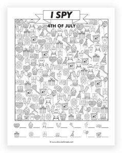 Free Printable I Spy 4th Of July Worksheet - Draw Craft Create