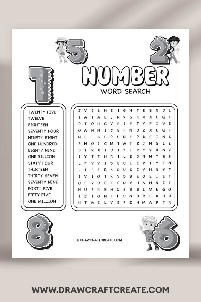 Free Printable Color Word Search - Draw Craft Create