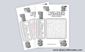 Free Printable Number Word Search - Draw Craft Create