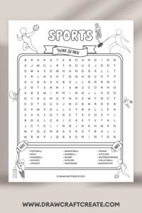 Free Printable Color Word Search - Draw Craft Create
