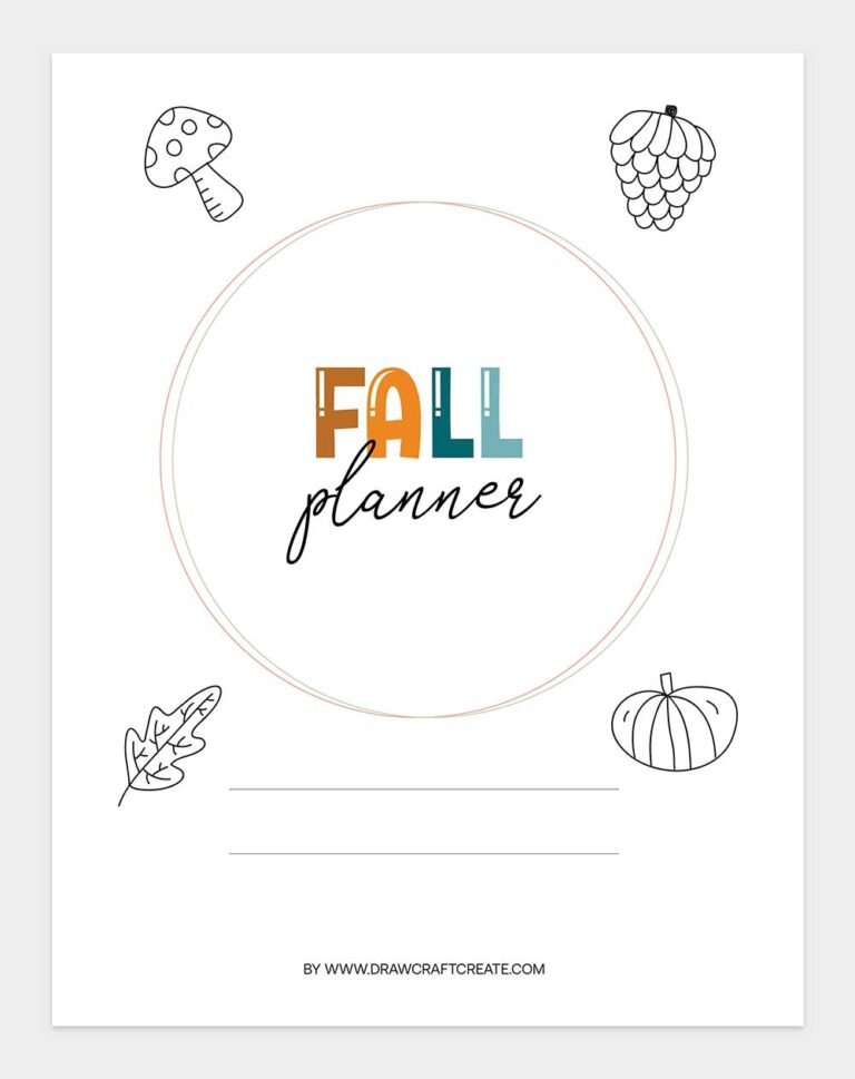 Free Printable Fall Planner 2026 (24 Pages) - Draw Craft Create