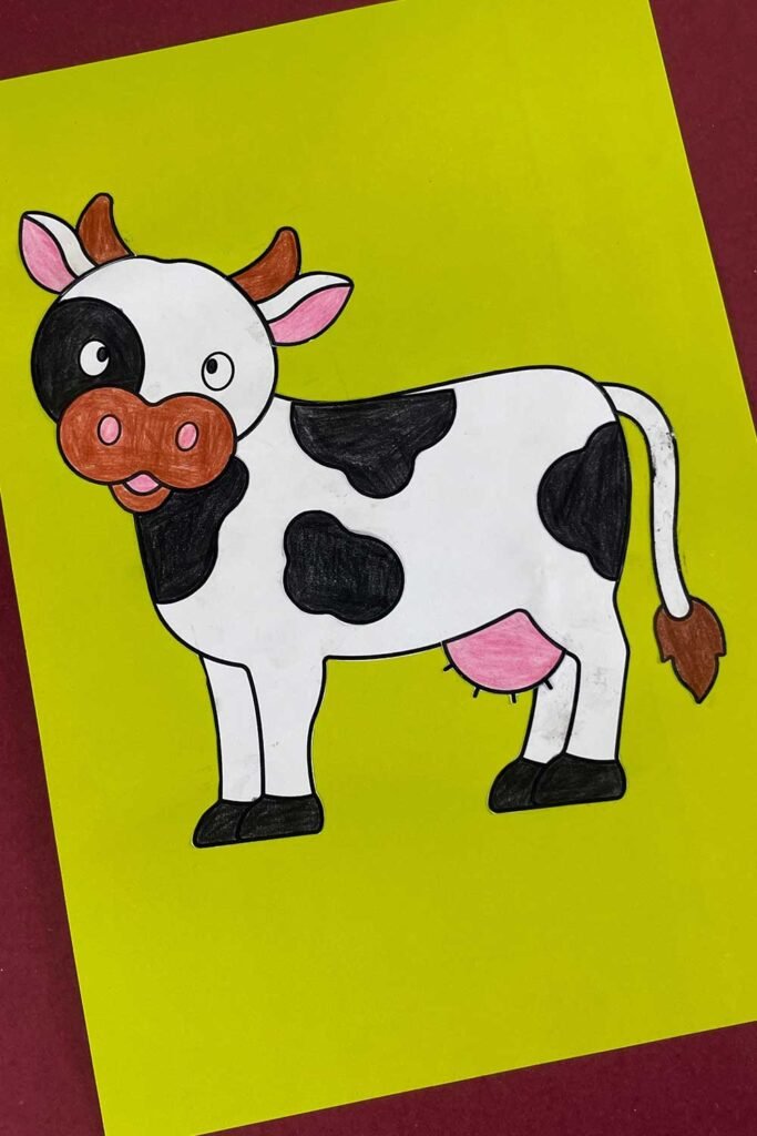 Free Printable Build a Cow Craft - Draw Craft Create