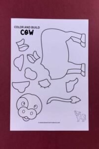 Free Printable Build a Cow Craft - Draw Craft Create