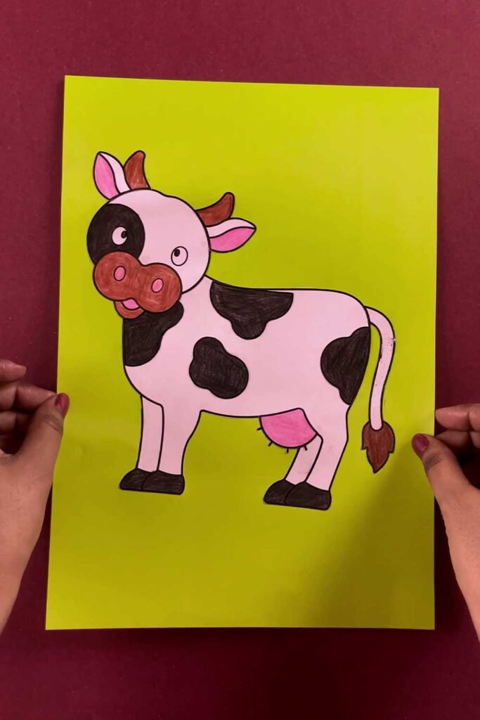 Free Printable Build a Cow Craft - Draw Craft Create
