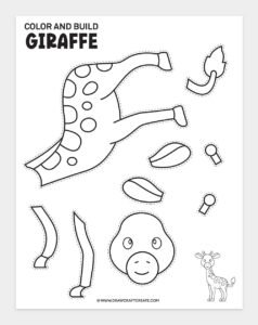 Free Printable Build a Giraffe Craft - Draw Craft Create