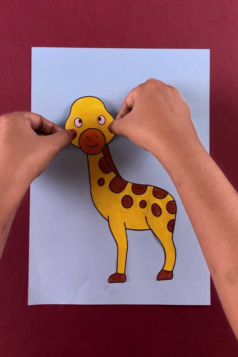 Free Printable Build a Giraffe Craft - Draw Craft Create