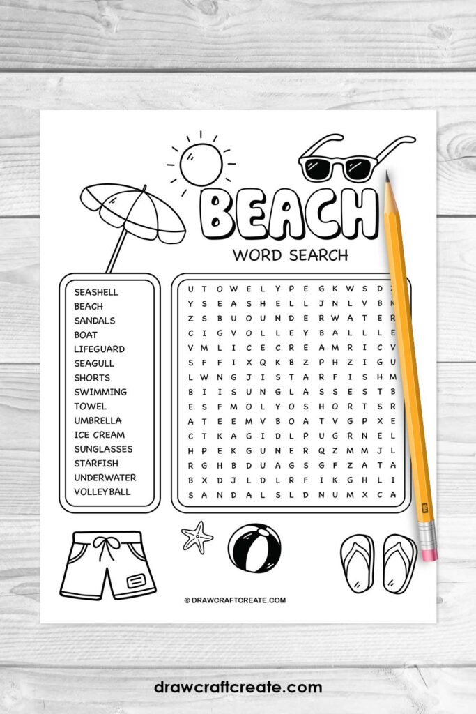 Free Printable Color Word Search - Draw Craft Create