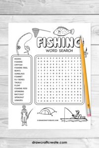 Free Printable Fishing Word Search - Draw Craft Create