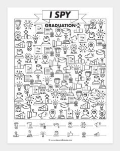 Free Printable I Spy Graduation Worksheet - Draw Craft Create