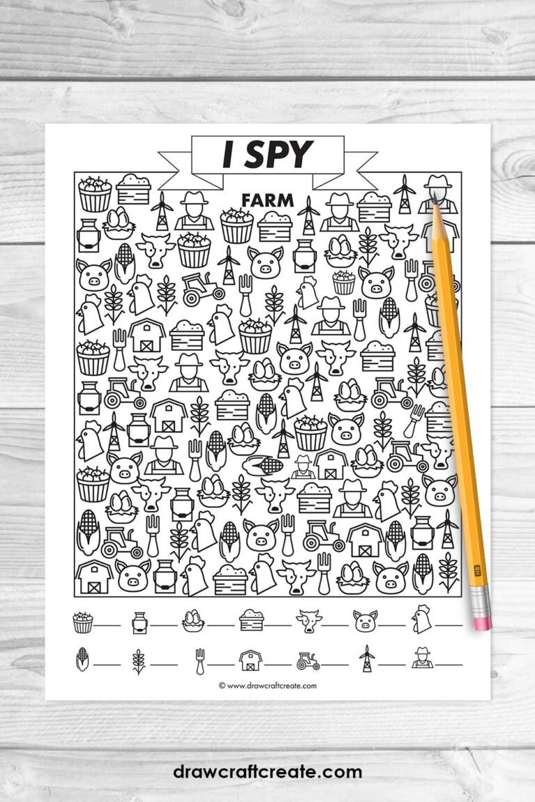 50+ Free I Spy Game Printables - Draw Craft Create