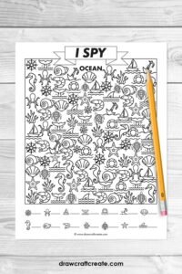 Free Printable Summer I Spy For Kids - Draw Craft Create
