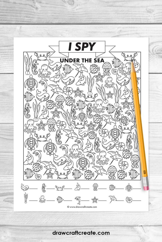 Free Printable Summer I Spy For Kids - Draw Craft Create