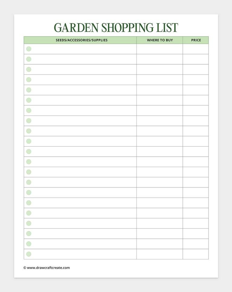 Free Printable Garden Planner Template (50 Pages) - Draw Craft Create
