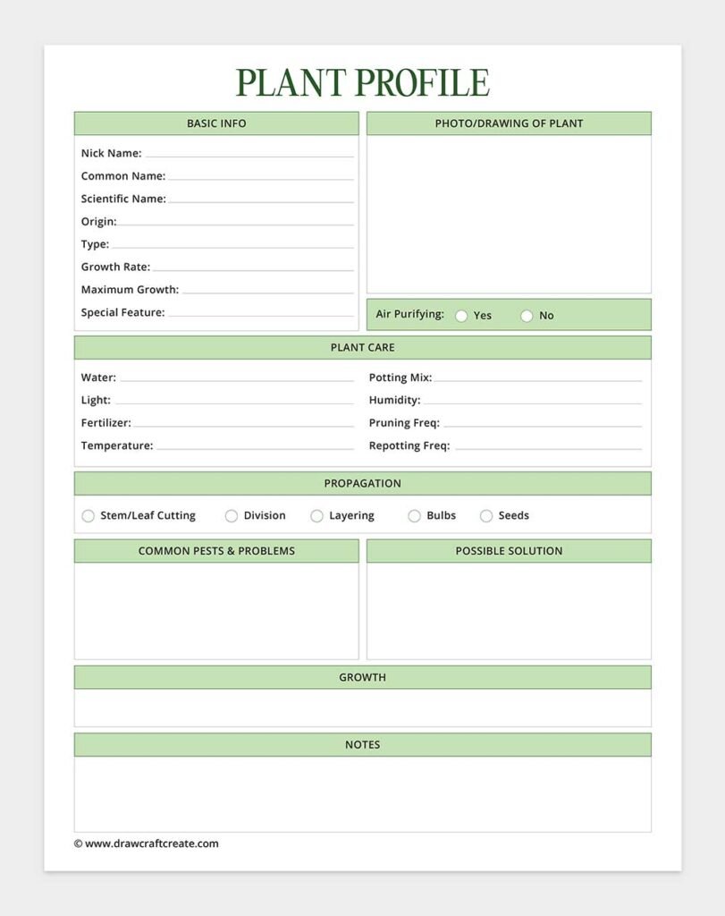 Free Printable Garden Planner Template (50 Pages) - Draw Craft Create