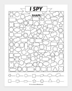 Free Printable I Spy Shape Worksheet - Draw Craft Create