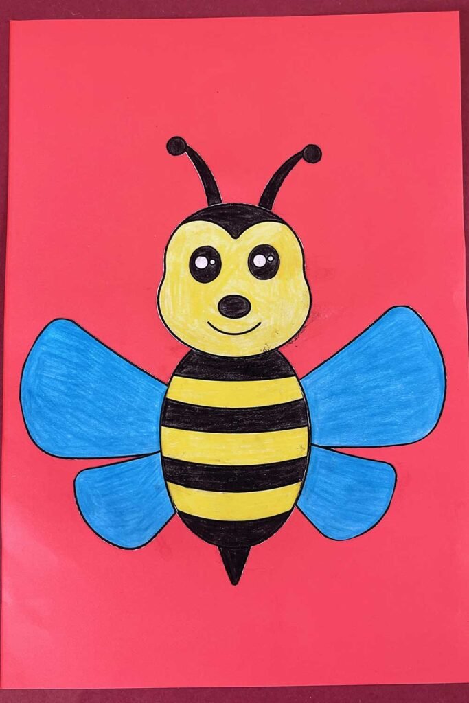 Free Printable Build a Bee Craft - Draw Craft Create