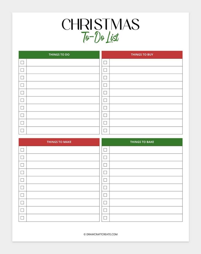 Free Printable Christmas Planner (34 Pages) - Draw Craft Create