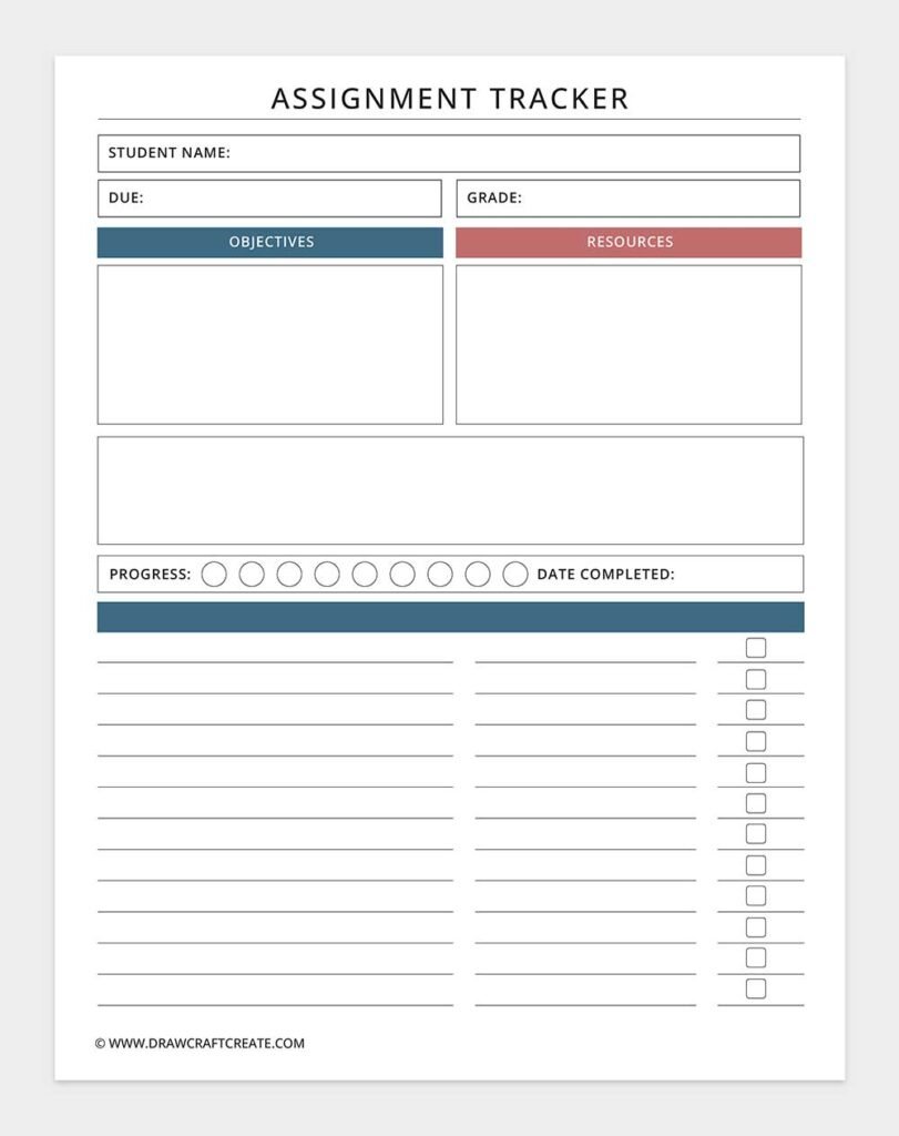 Free Homeschool Planner Printable (40 Pages) - Draw Craft Create