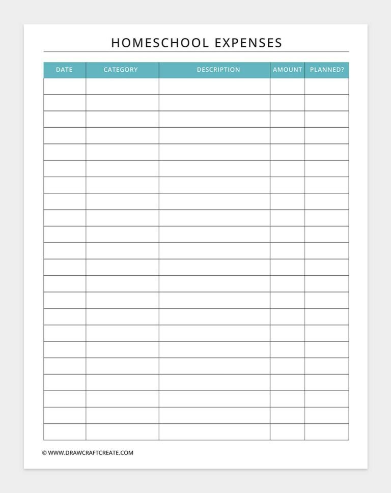 Free Homeschool Planner Printable (40 Pages) - Draw Craft Create