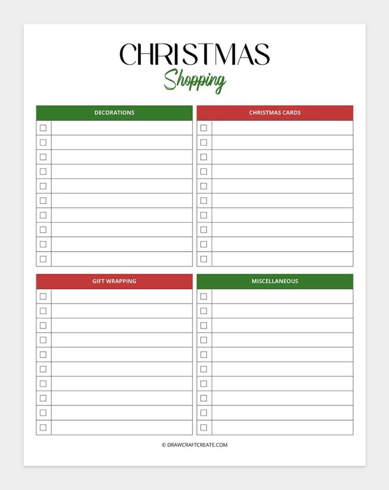Free Printable Christmas Planner (34 Pages) - Draw Craft Create
