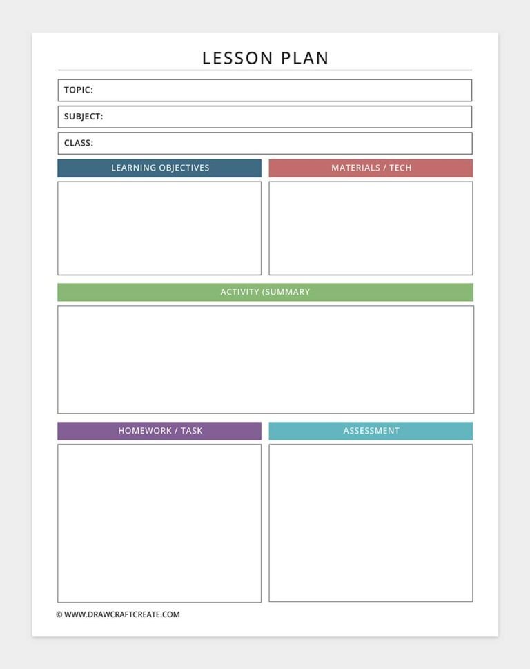 Free Homeschool Planner Printable (40 Pages) - Draw Craft Create