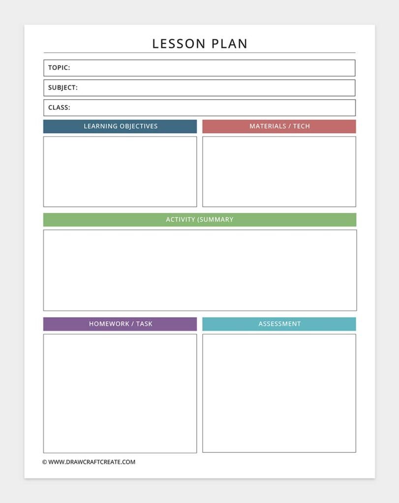 Free Homeschool Planner Printable (40 Pages) - Draw Craft Create