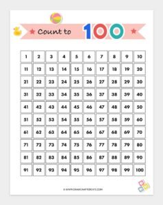 Free Printable Hundreds Charts - Draw Craft Create