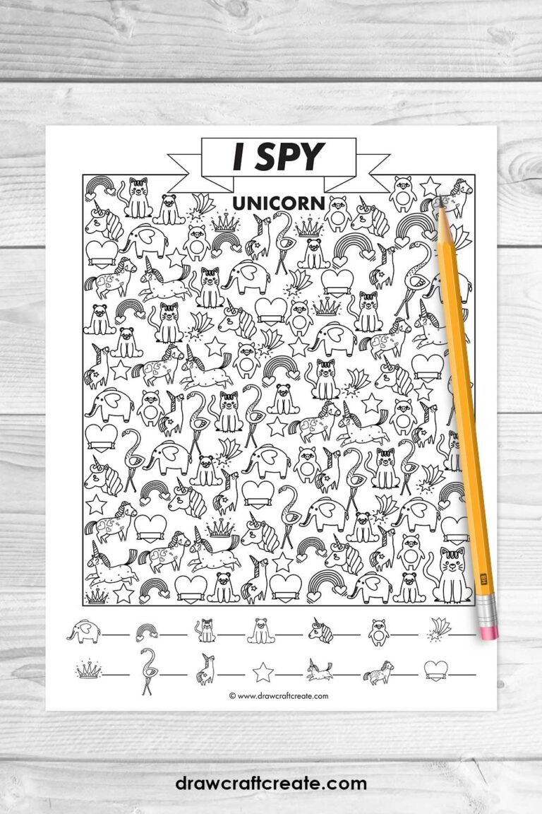 Free Printable I Spy Food Worksheet - Draw Craft Create