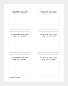 Free Printable Sticky Notes Template - Draw Craft Create