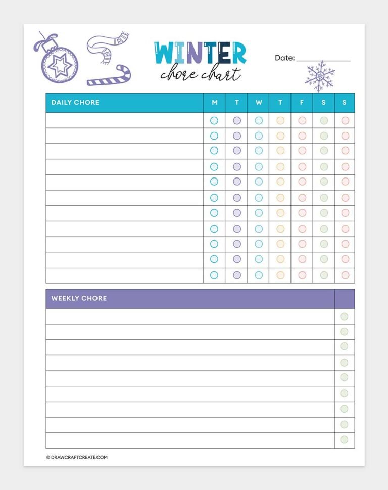 Free Printable Winter Planner 2026 (24 Pages) - Draw Craft Create