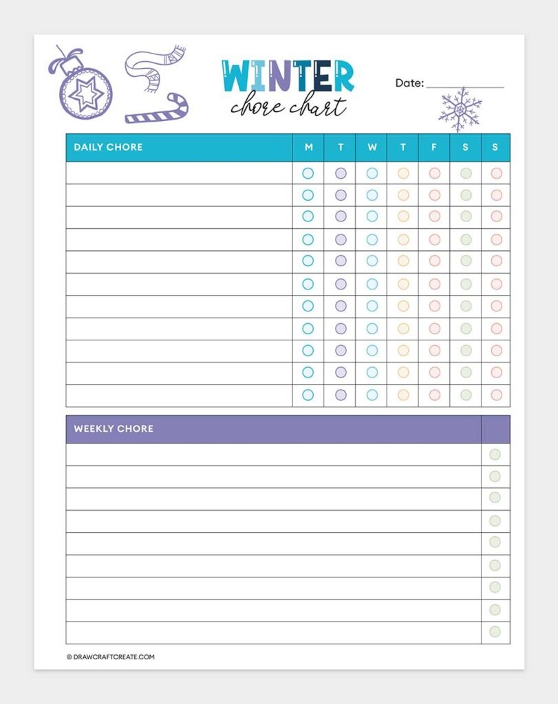 Free Printable Winter Planner 2026 (24 Pages) - Draw Craft Create