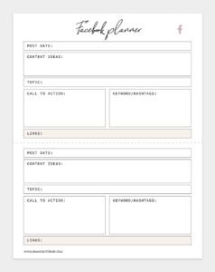 Free Printable Social Media Planner (30 Pages) - Draw Craft Create