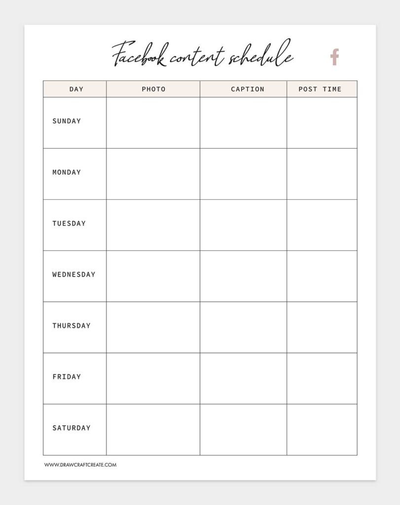 Free Printable Social Media Planner (30 Pages) - Draw Craft Create
