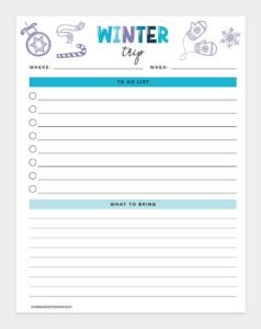 Free Printable Winter Planner 2026 (24 Pages) - Draw Craft Create