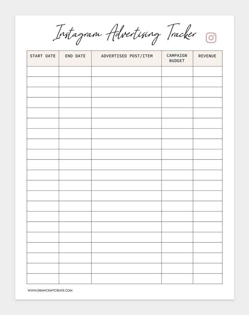Free Printable Social Media Planner (30 Pages) - Draw Craft Create