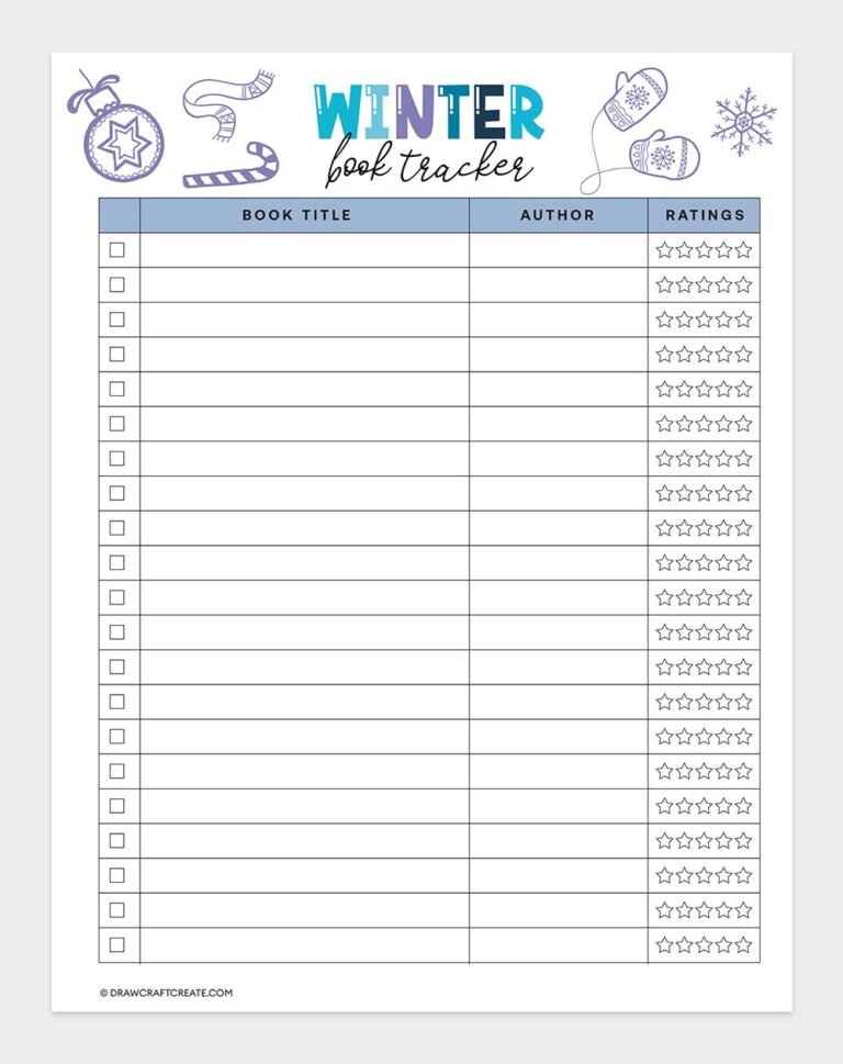 Free Printable Winter Planner 2026 (24 Pages) - Draw Craft Create