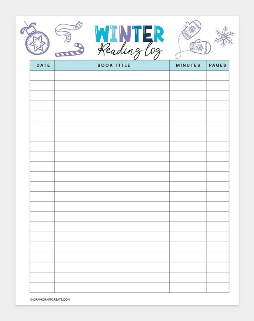 Free Printable Winter Planner 2026 (24 Pages) - Draw Craft Create