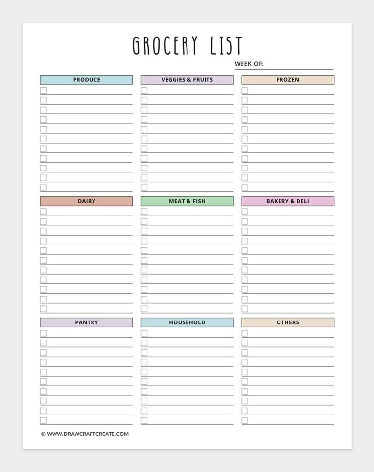 Free Printable Household Planner Template (51 Pages) - Draw Craft Create