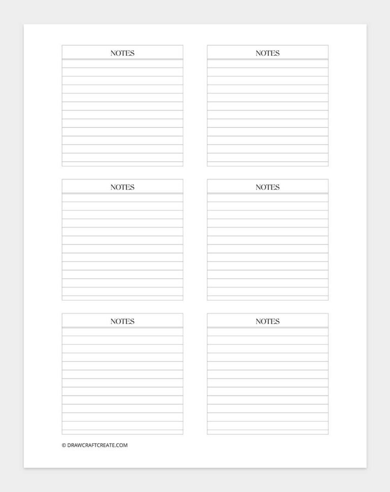 Free Printable Sticky Notes Template - Draw Craft Create