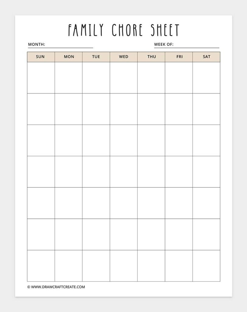 Free Printable Household Planner Template (51 Pages) - Draw Craft Create