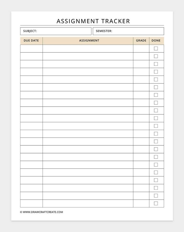 Free Student Planner Printable (56 Pages) - Draw Craft Create