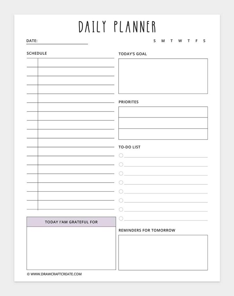 Free Printable Household Planner Template (51 Pages) - Draw Craft Create