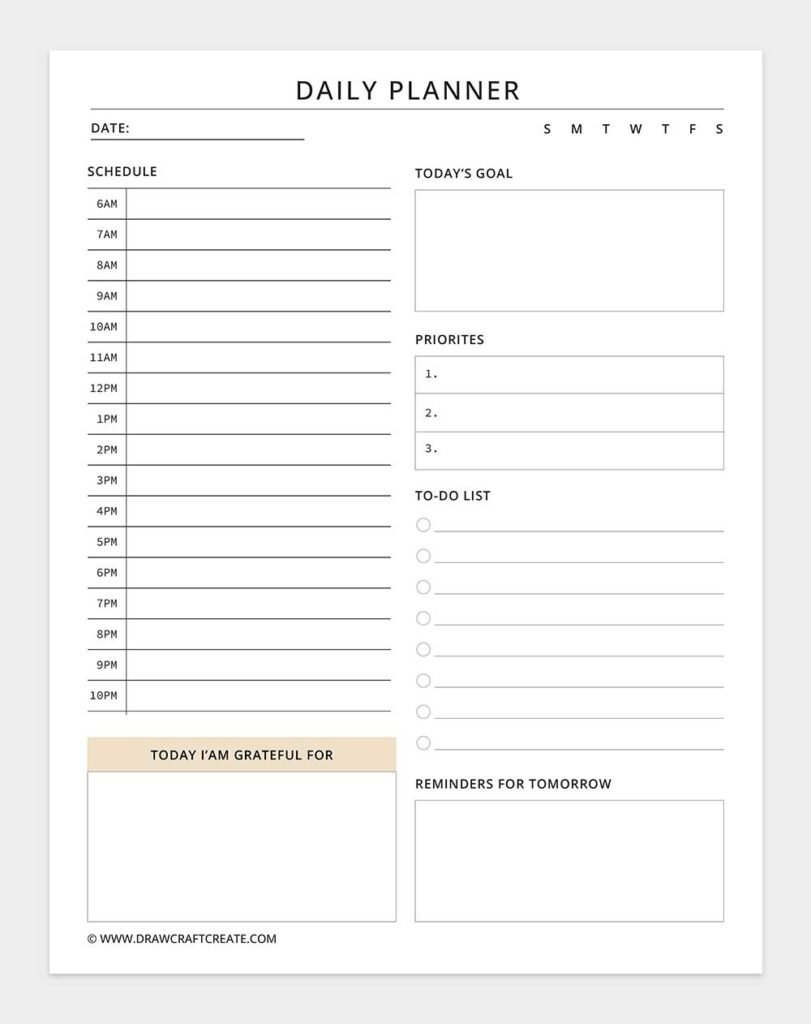 Free Student Planner Printable (56 Pages) - Draw Craft Create