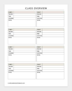 Free Student Planner Printable (56 Pages) - Draw Craft Create