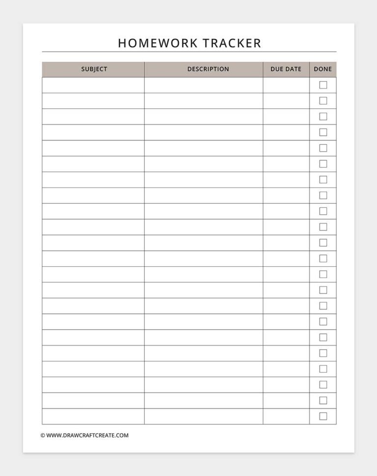 Free Student Planner Printable (56 Pages) - Draw Craft Create
