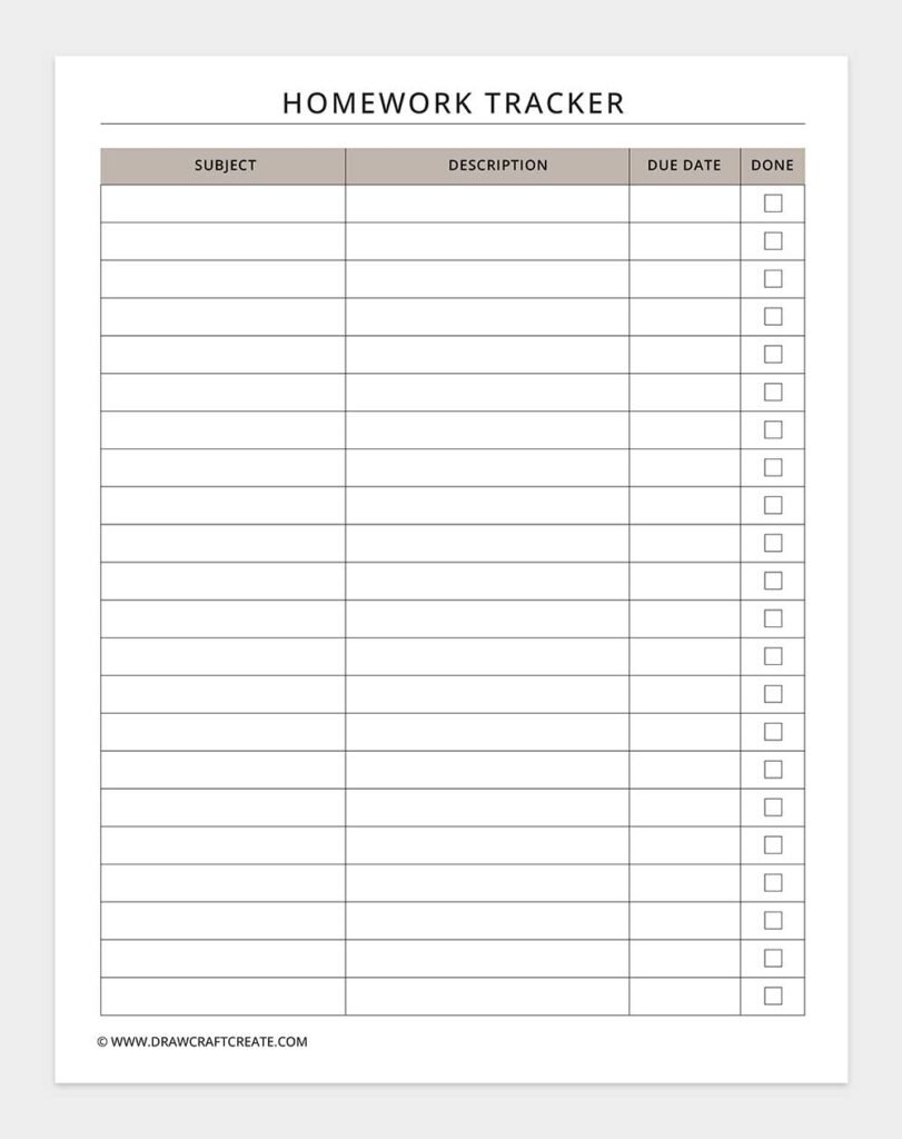 Free Student Planner Printable (56 Pages) - Draw Craft Create