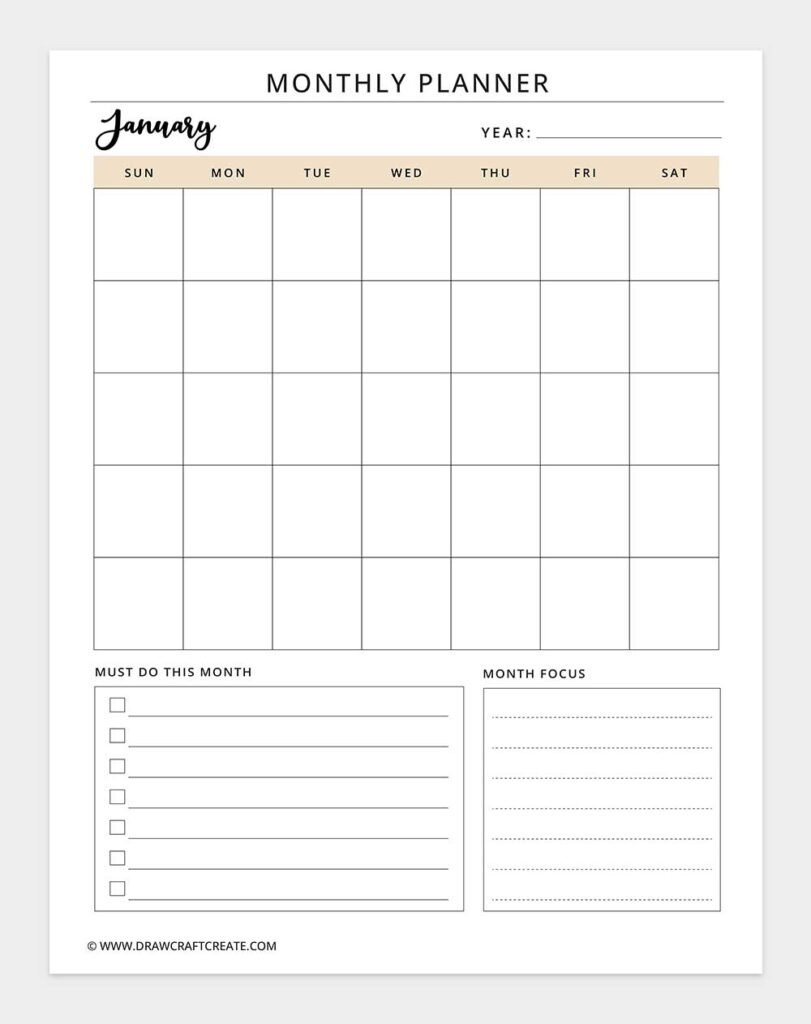 Free Student Planner Printable (56 Pages) - Draw Craft Create