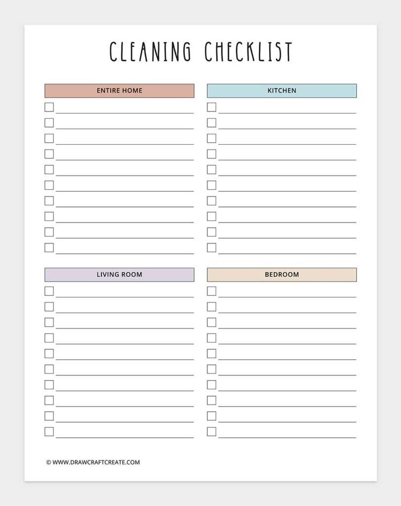 Free Printable Household Planner Template (51 Pages) - Draw Craft Create